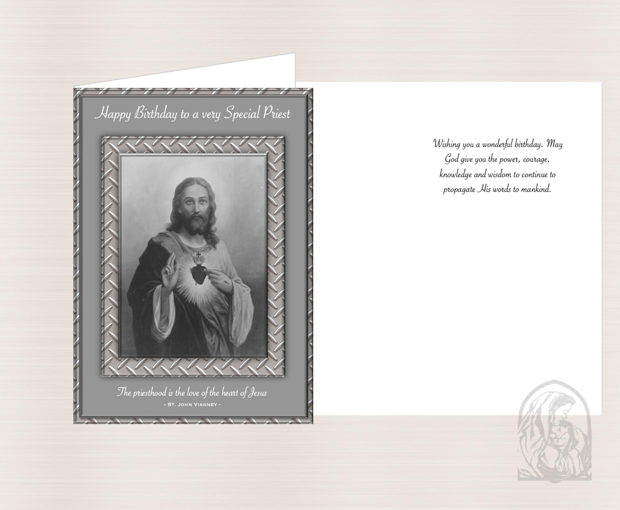 PRINTABLE Instant Download Catholic Priest Birthday Card, Happy ...