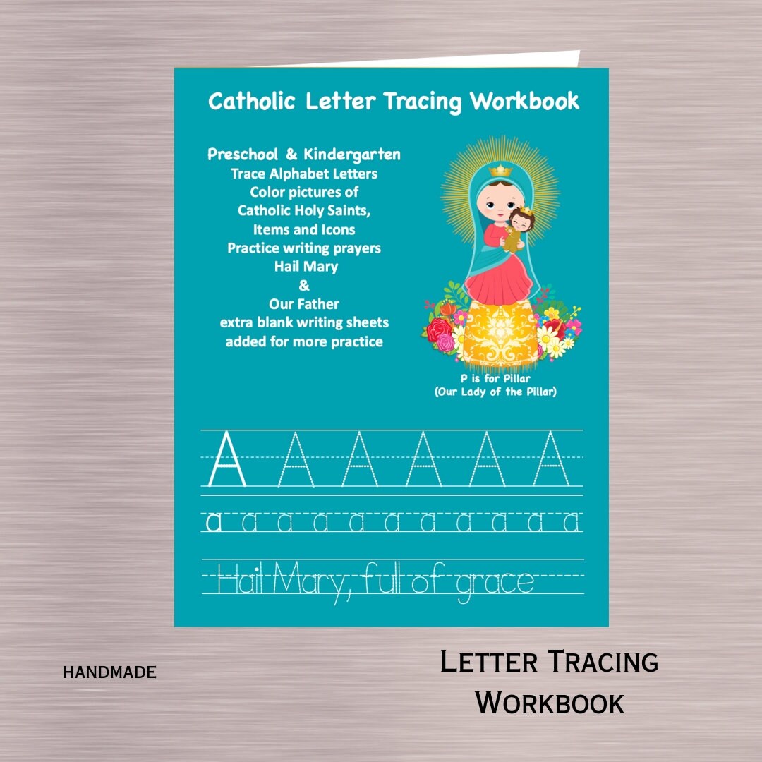 Catholic Letter Tracing Workbook Learn to Write Letters, Tracing ...