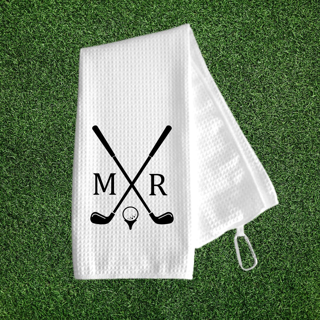 Golf Clubs Monogram Golf Towel, Custom Golf Cart Towels, Personalized ...