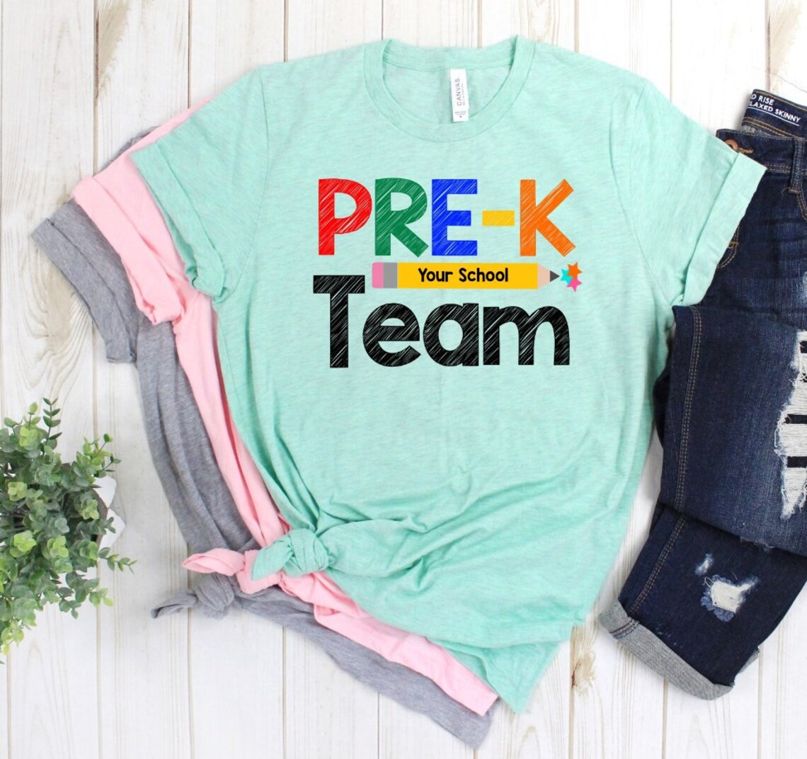 Pre-k Team Back to School Preschool Teacher Novelty T-shirt - Etsy