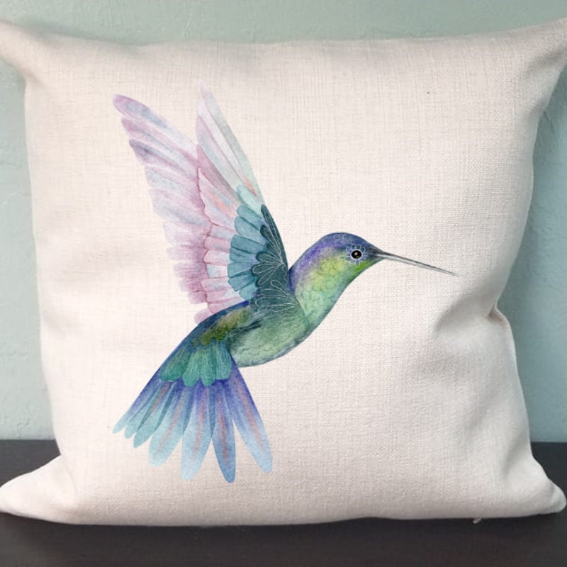 Hummingbird Pillow - Etsy