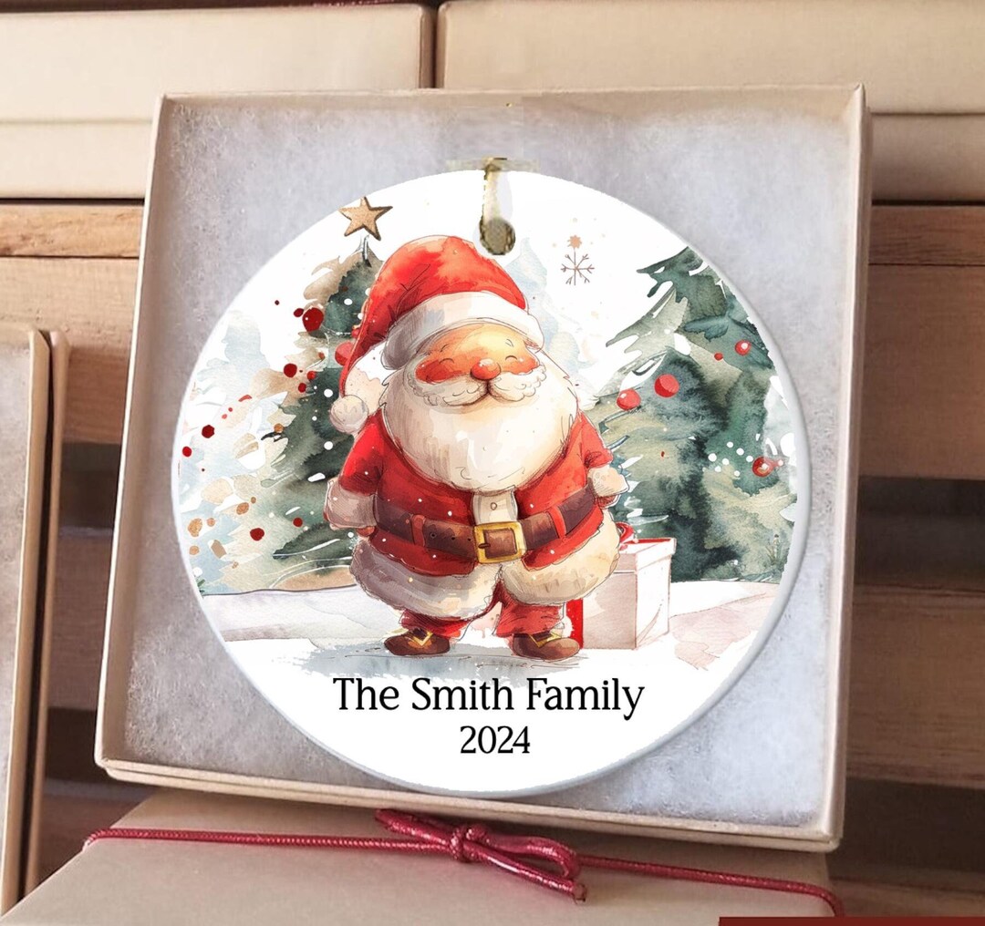 Personalized Santa Ornament, Family Gift Ornament, Merry Christmas Any ...
