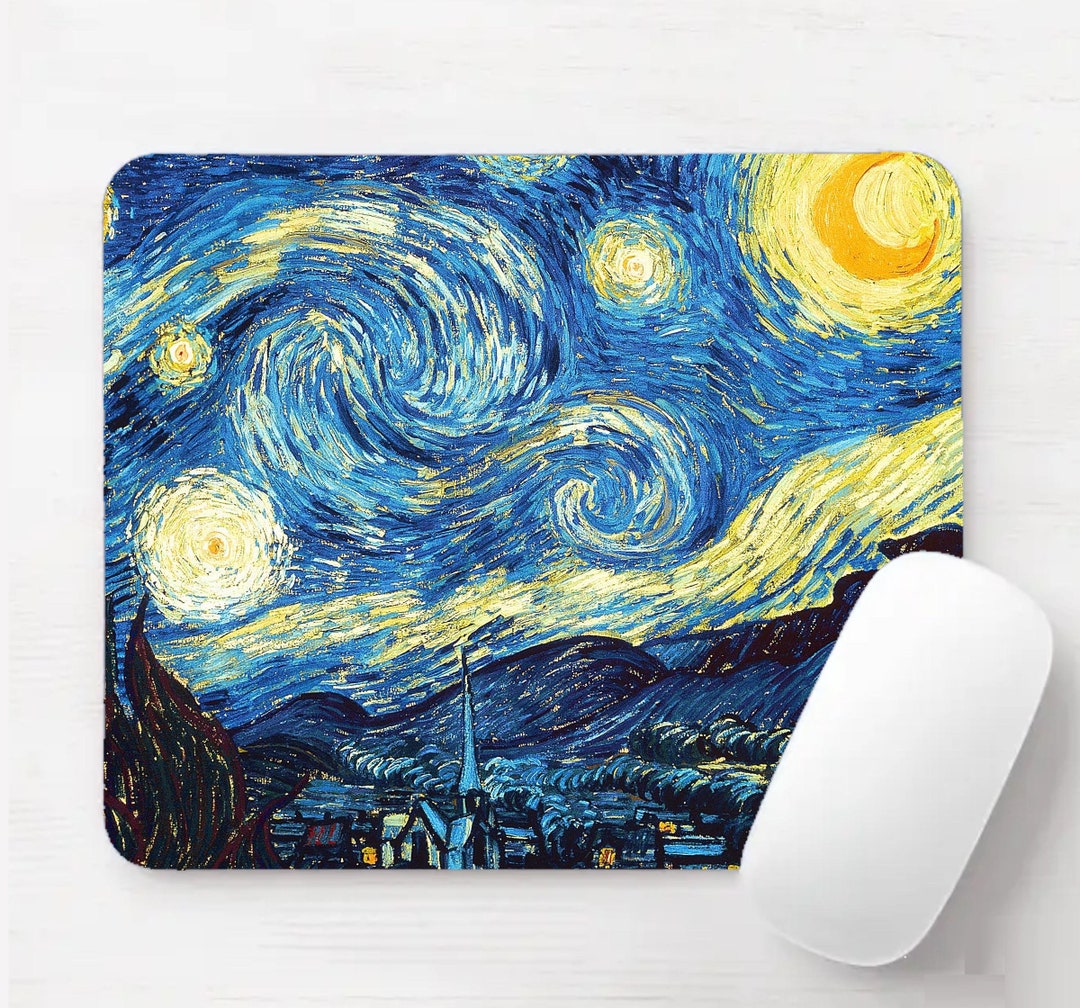 Vincent Van Gogh Starry Night Mouse Pad Mousepad - Etsy