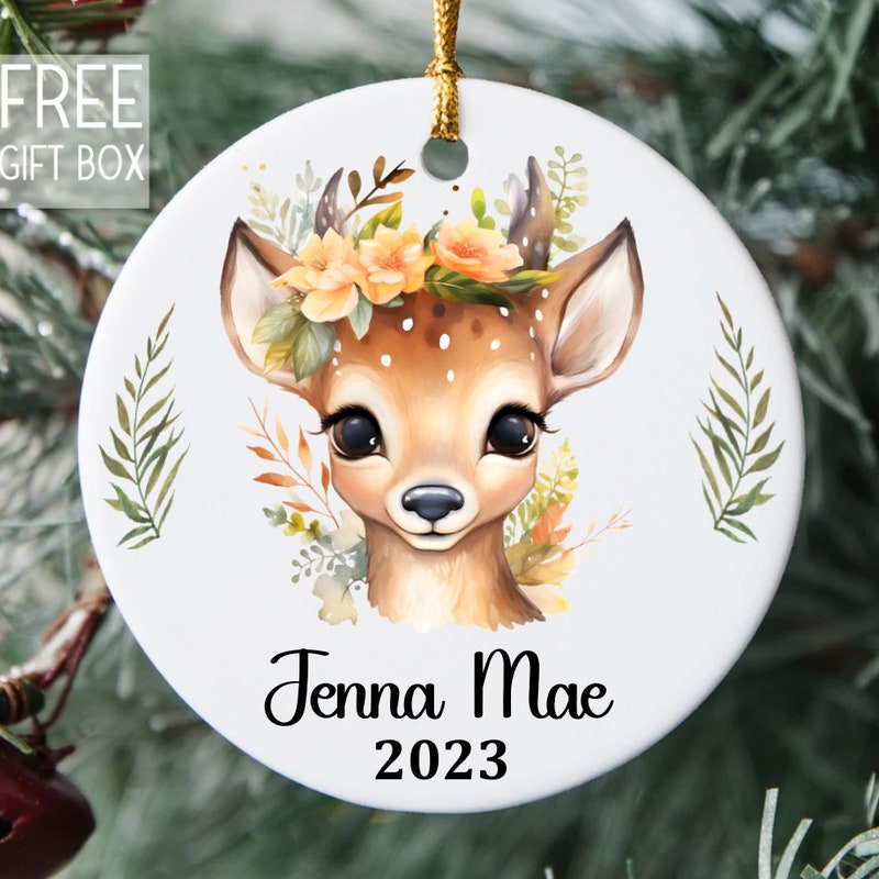 Blown Glass Deer Ornament - Etsy