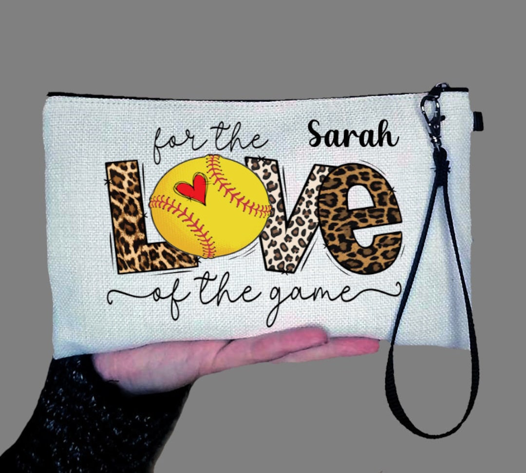 Personalized Softball Makeup Bag, for the Love Softball Sports Custom ...