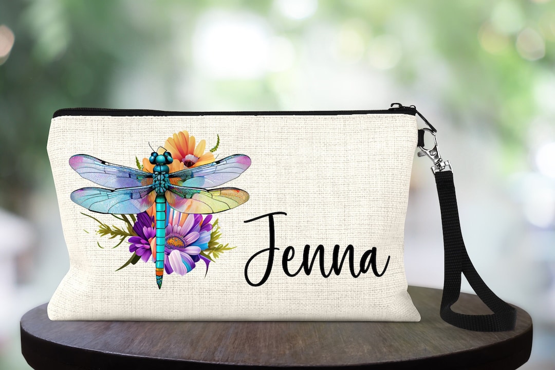 Personalized Dragonfly Makeup Bag, Best Friend Dragonflies Gifts ...