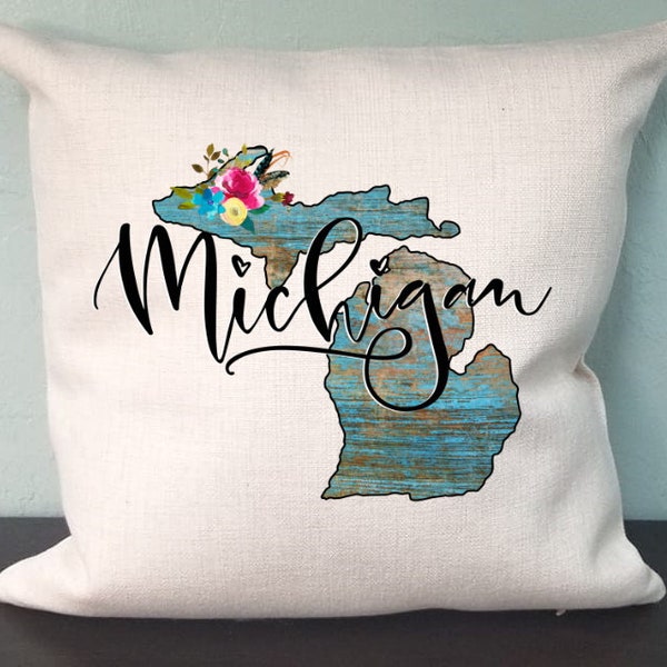 Michigan Pillow - Etsy