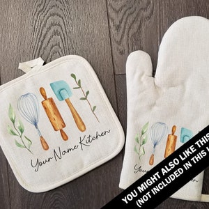 Rustic Kitchen Utensils Personalized Tea Dish Towel - Tea Towel Kitchen ...
