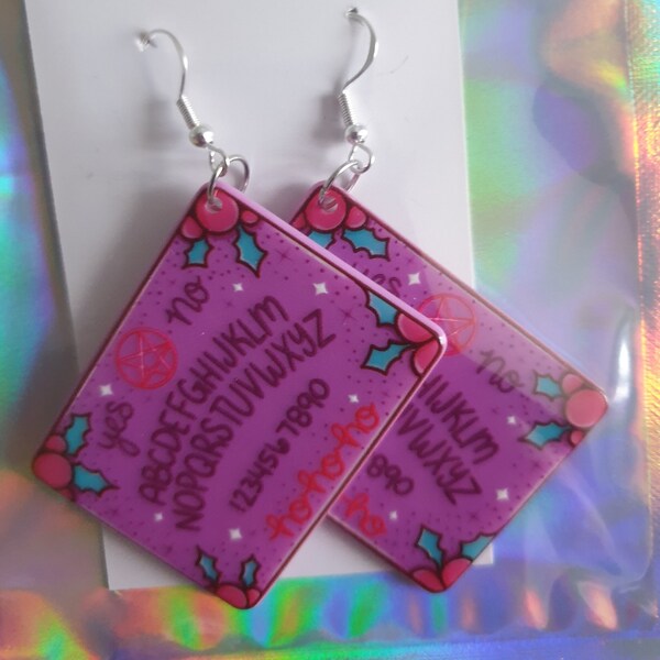 Pink Ouija Board Earrings Etsy