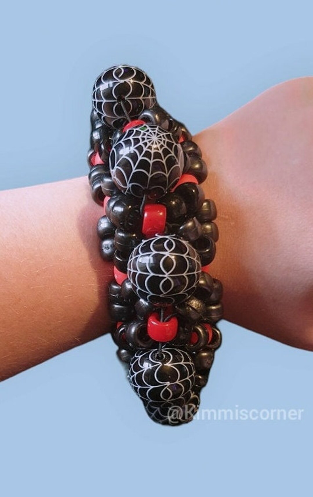 Spider Web Kandi Cuff Bracelet X Base Stitch - Etsy
