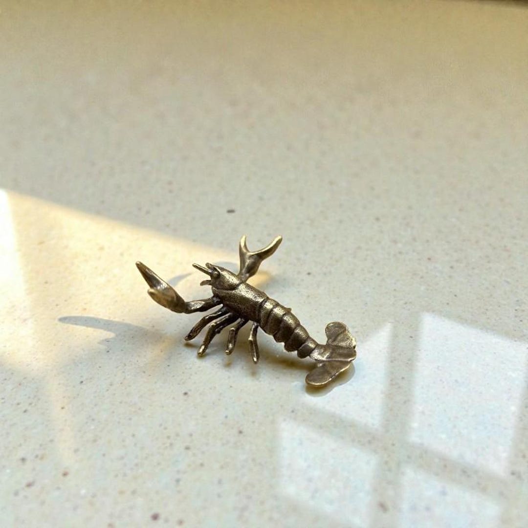 Vintage Brass Lobster Figurine – Classic Desktop Ornament - Etsy