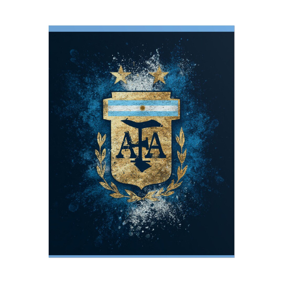 Argentina Football Crest Rolled Poster | Vintage AFA Emblem - Etsy