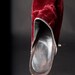1970s Maroon Velvet Platform Mules Heels - Etsy