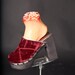 1970s Maroon Velvet Platform Mules Heels - Etsy