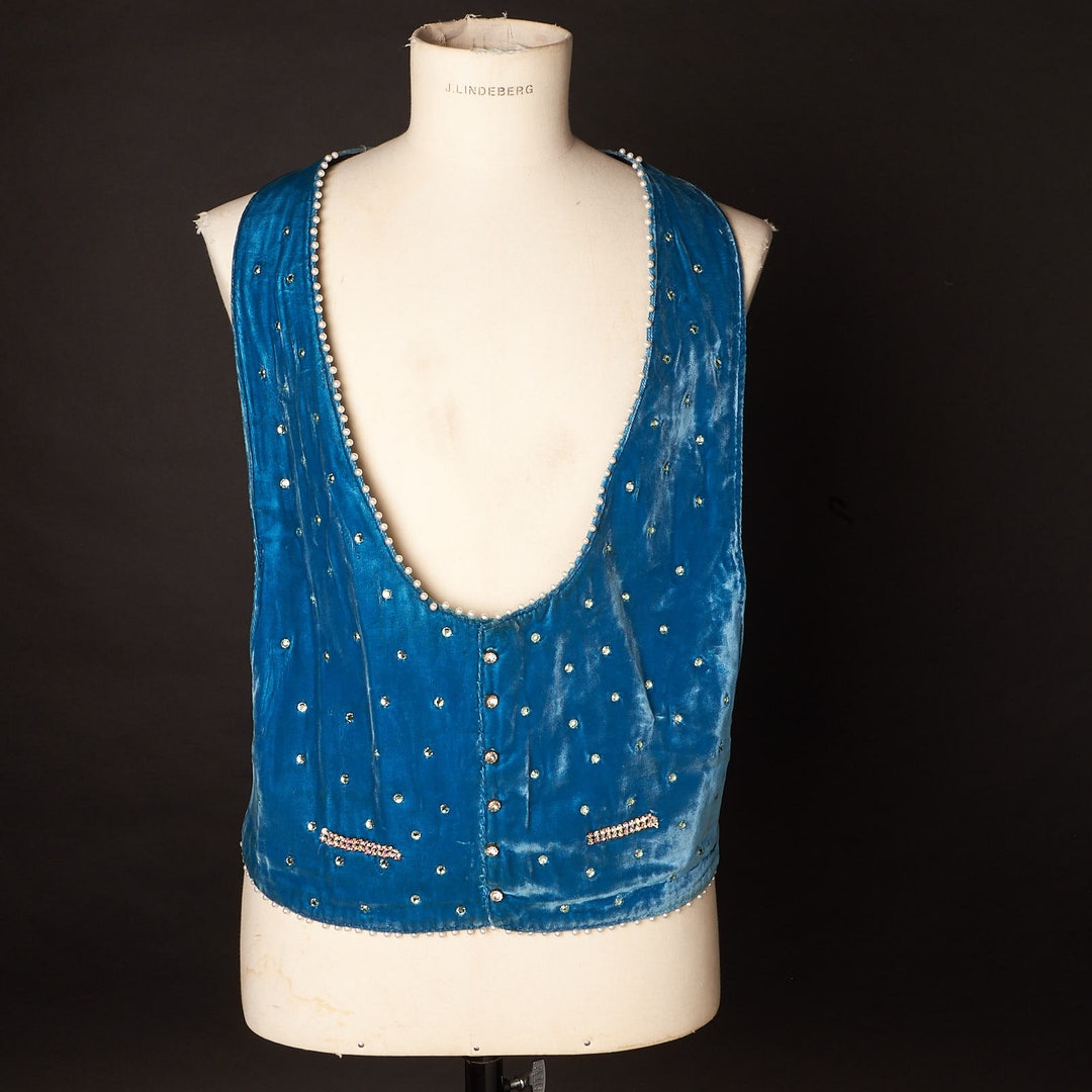 Vintage 1980s Turquoise Blue Pearl and Jeweled Show Vest - Etsy