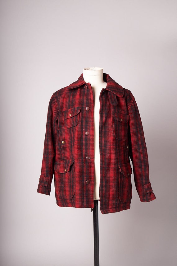 1950s Woolrich Hunting Buffalo Pattern Coat - Gem