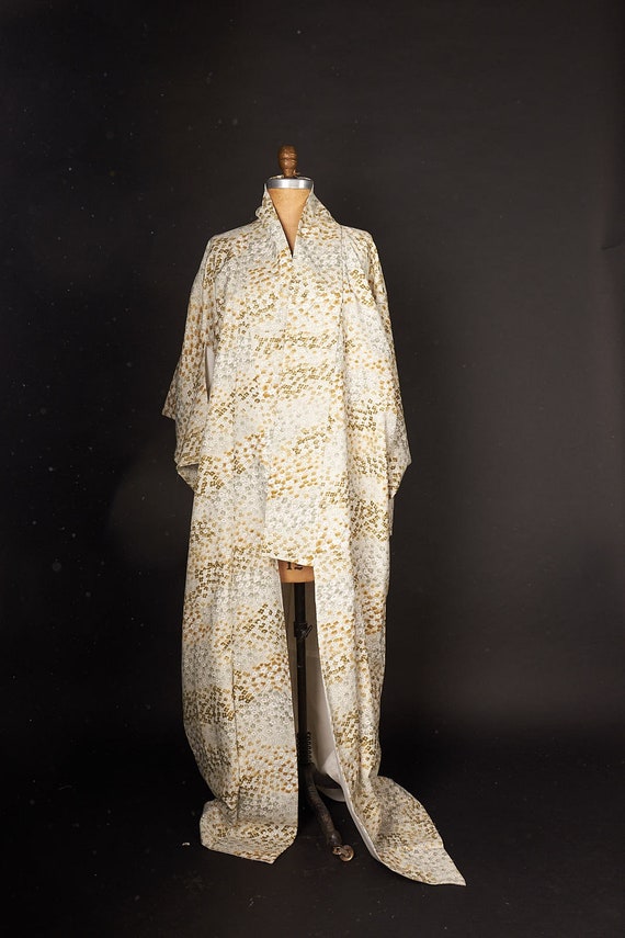 1970s Japanese Vintage Geometric Pattern Dress / Summ… - Gem