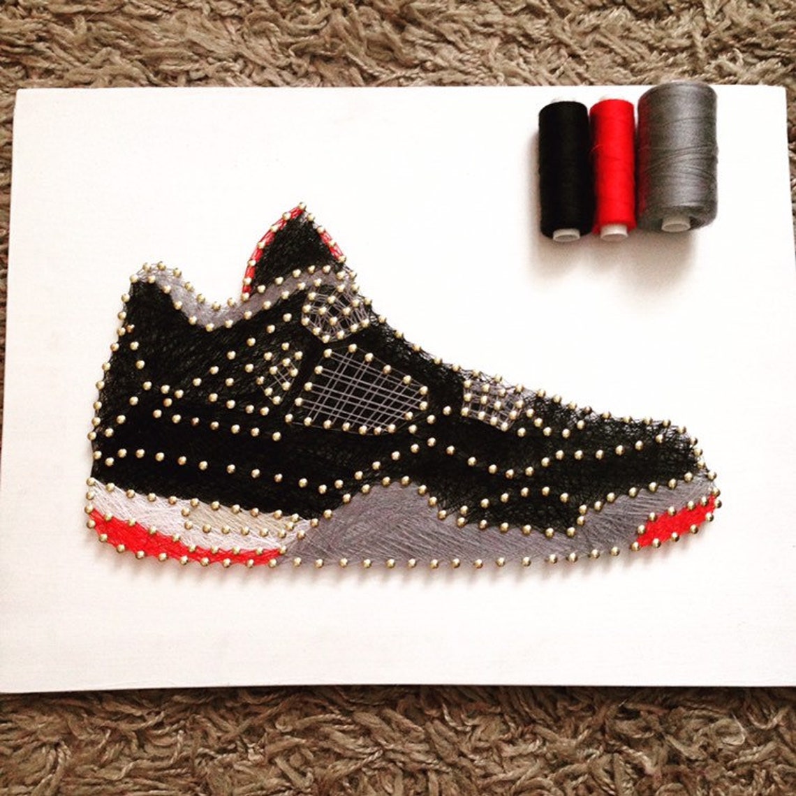 Handmade Custom String Art Shoe - Etsy UK