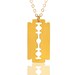 Gold Razor Blade Necklace, Razor Blade Charm, Gothic Jewelry, Razor ...