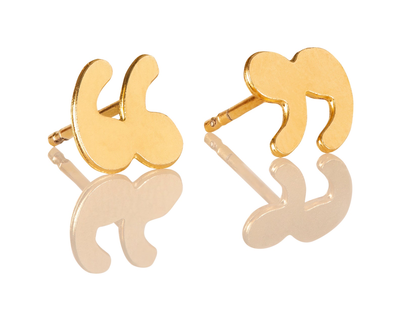 Gold Quote Studs, Quotes Earrings, Quotation Marks Earrings, Word ...