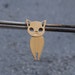 Cat Ear Jacket Earrings, Gold Ear Jacket, Cat Earrings, Front Back ...