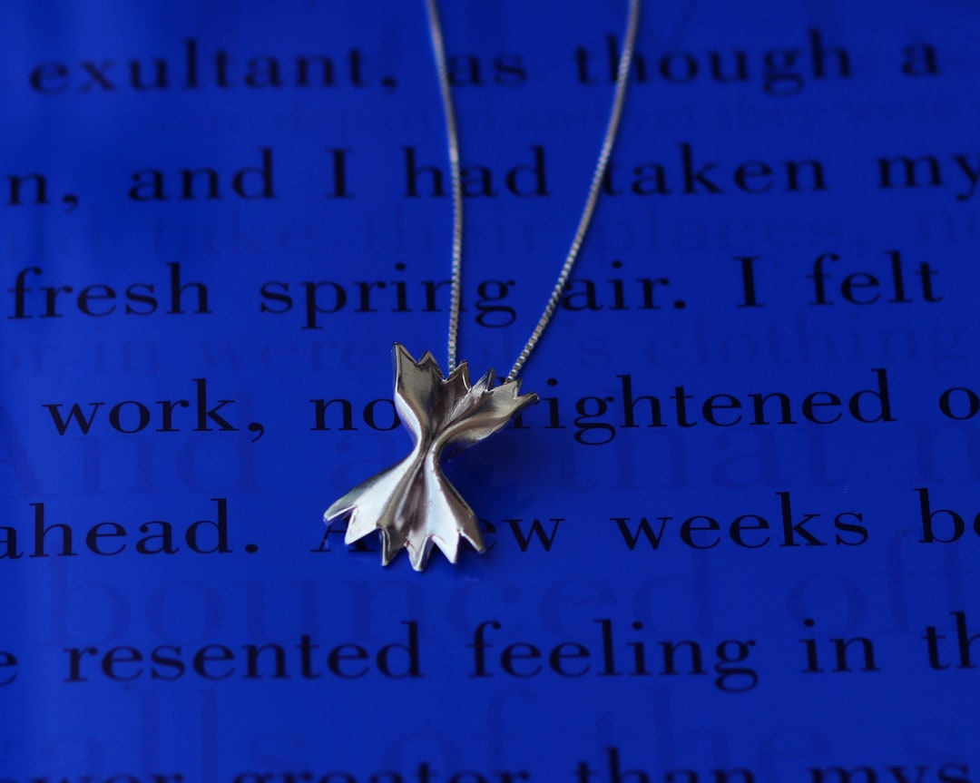 Farfalle Pasta Necklace, Silver Pasta Charm, Farfalle Pendant, Food ...