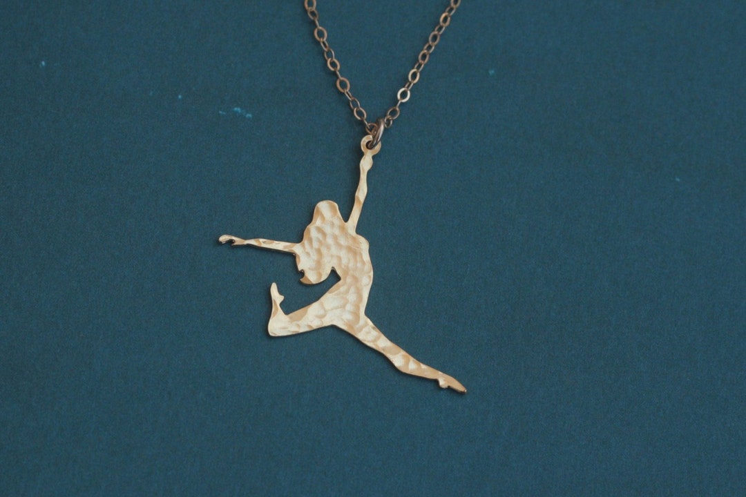 Gold Ballerina Necklace, Ballet Necklace, Ballet Jewelrry, Dancer ...