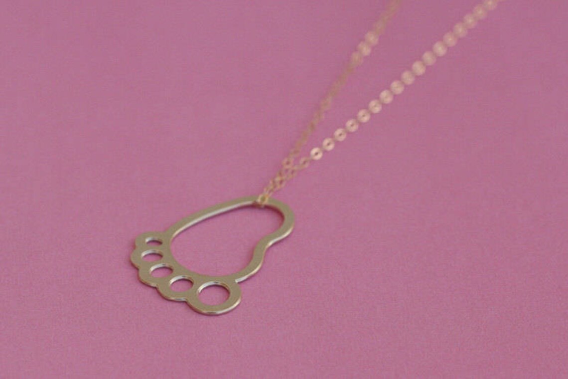 Baby Shower Gift Baby Feet Necklace New Mom Jewelry New | Etsy