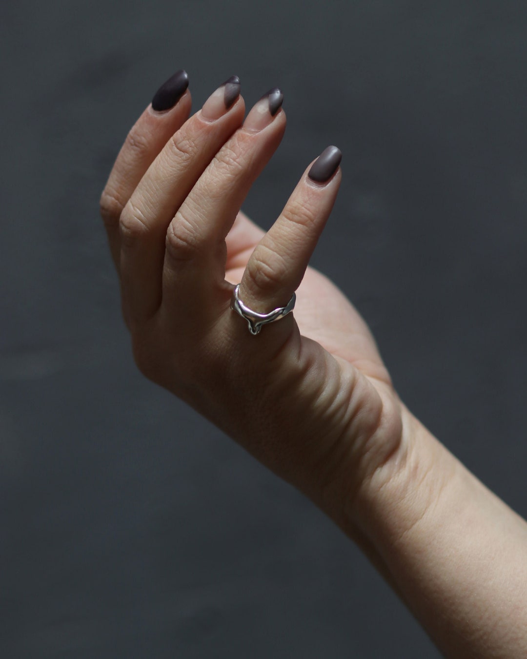 Dripping Silver Ring, Organic Design Ring, Melting Ring, Drop Ring,lava ...