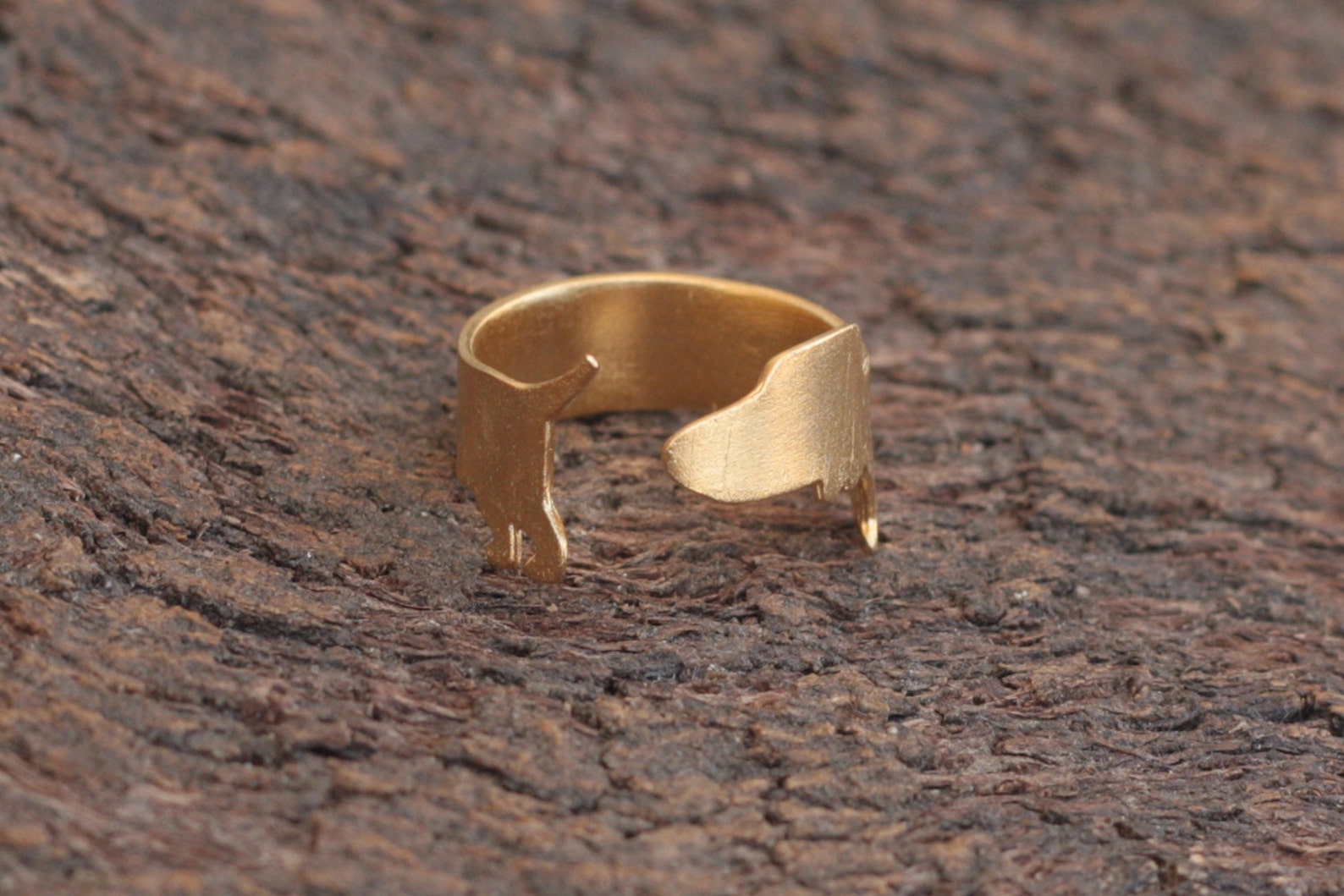 Dachshund Ring, Gold Sausage Dog Ring, Dachshund Jewelry, Adjustable ...