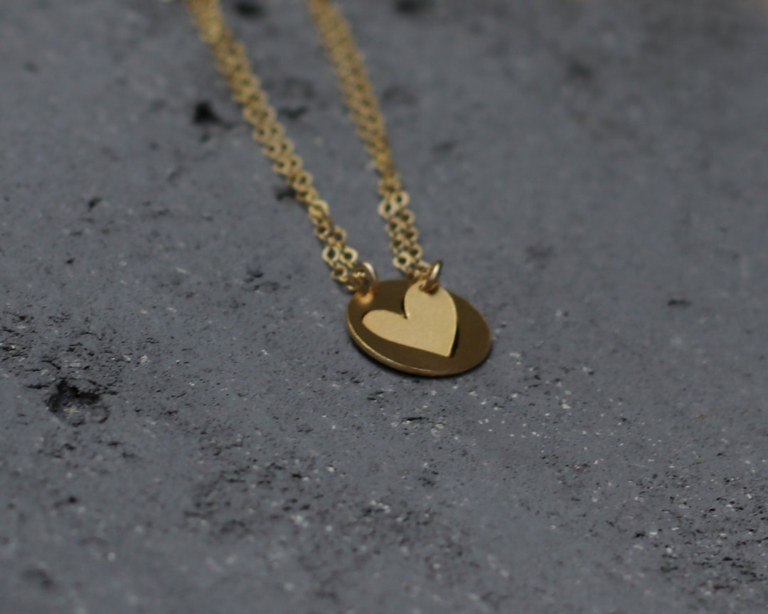 Matching Mother Daughter Heart Necklaces, Gold Interlock Heart Pendants ...