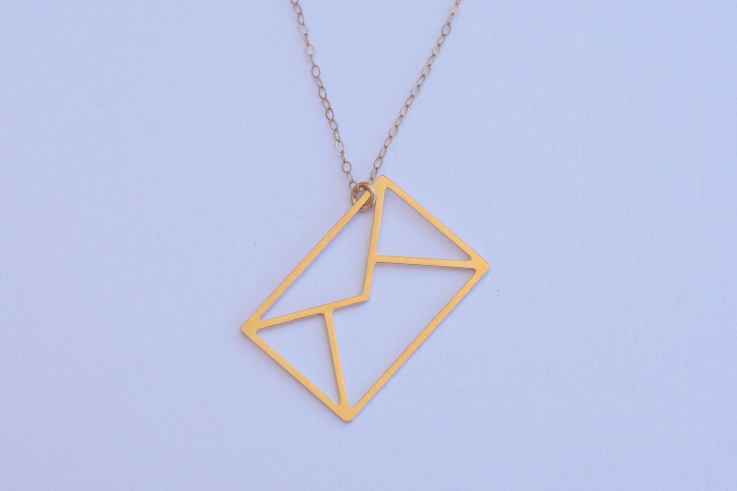 Gold Envelope Necklace I Love You Letter Envelope Jewelry - Etsy