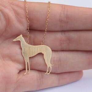 Gold Saluki Dog Necklace, Greyhound Charm, Spanish Galgos, Saluki Pendant, Saluki Jewelry ...