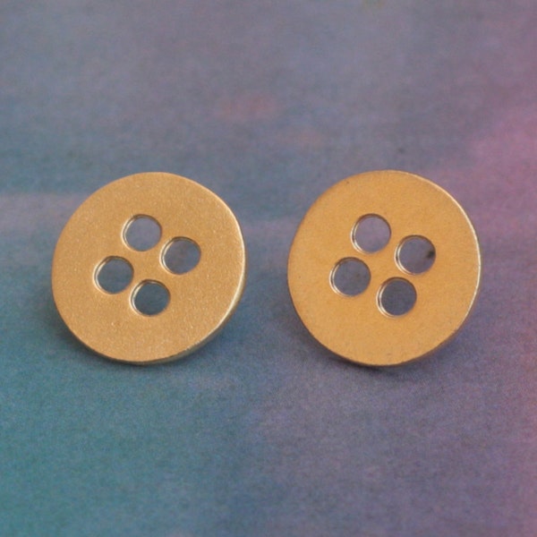 Button Earrings - Etsy