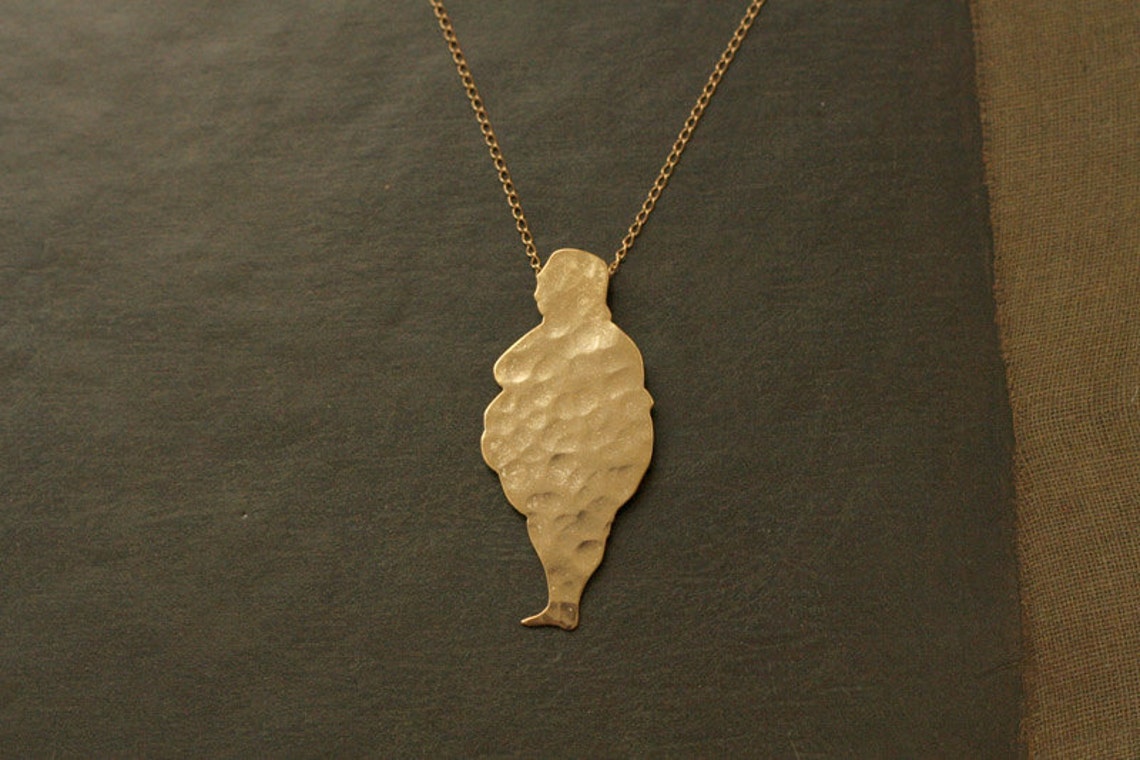 Fat Woman Necklace Woman Silhouette Charm Thick Chick | Etsy