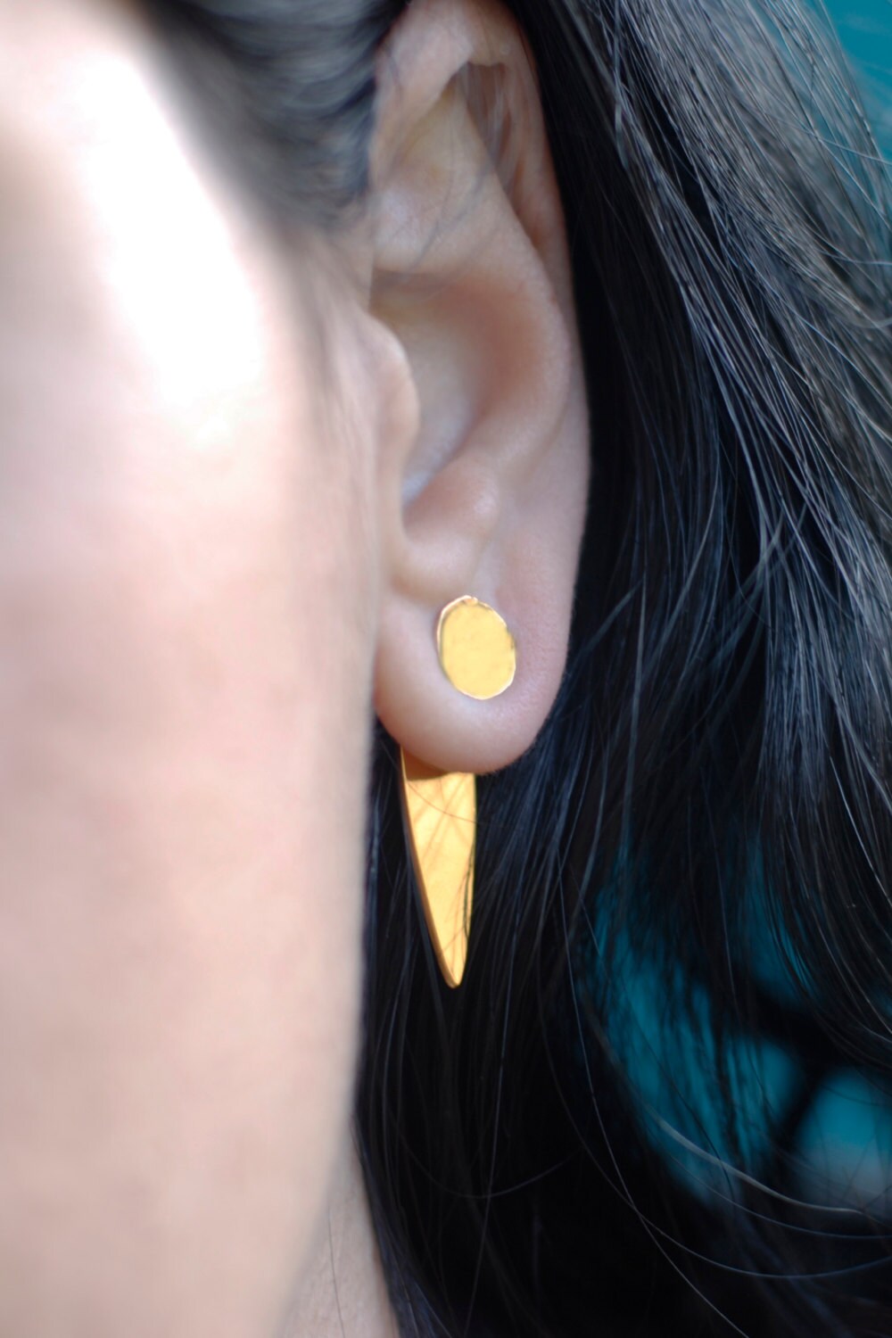 Spike Ear Jacket Earrings Two Side Earrings Long Cuff | Etsy