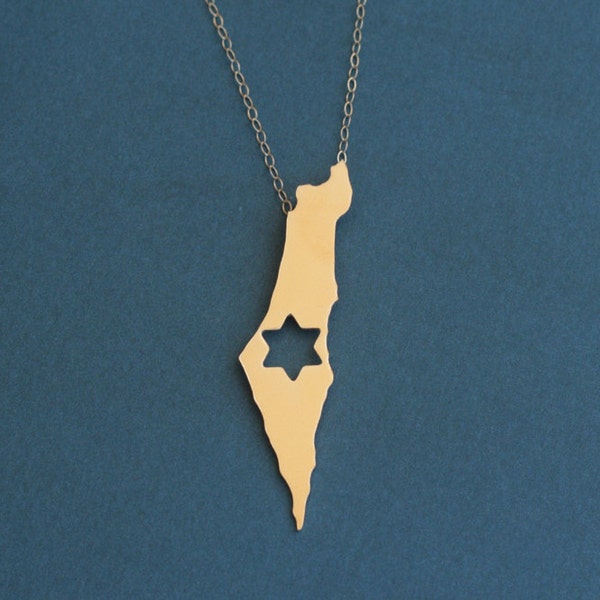 Gold Star Map Pendant - Etsy
