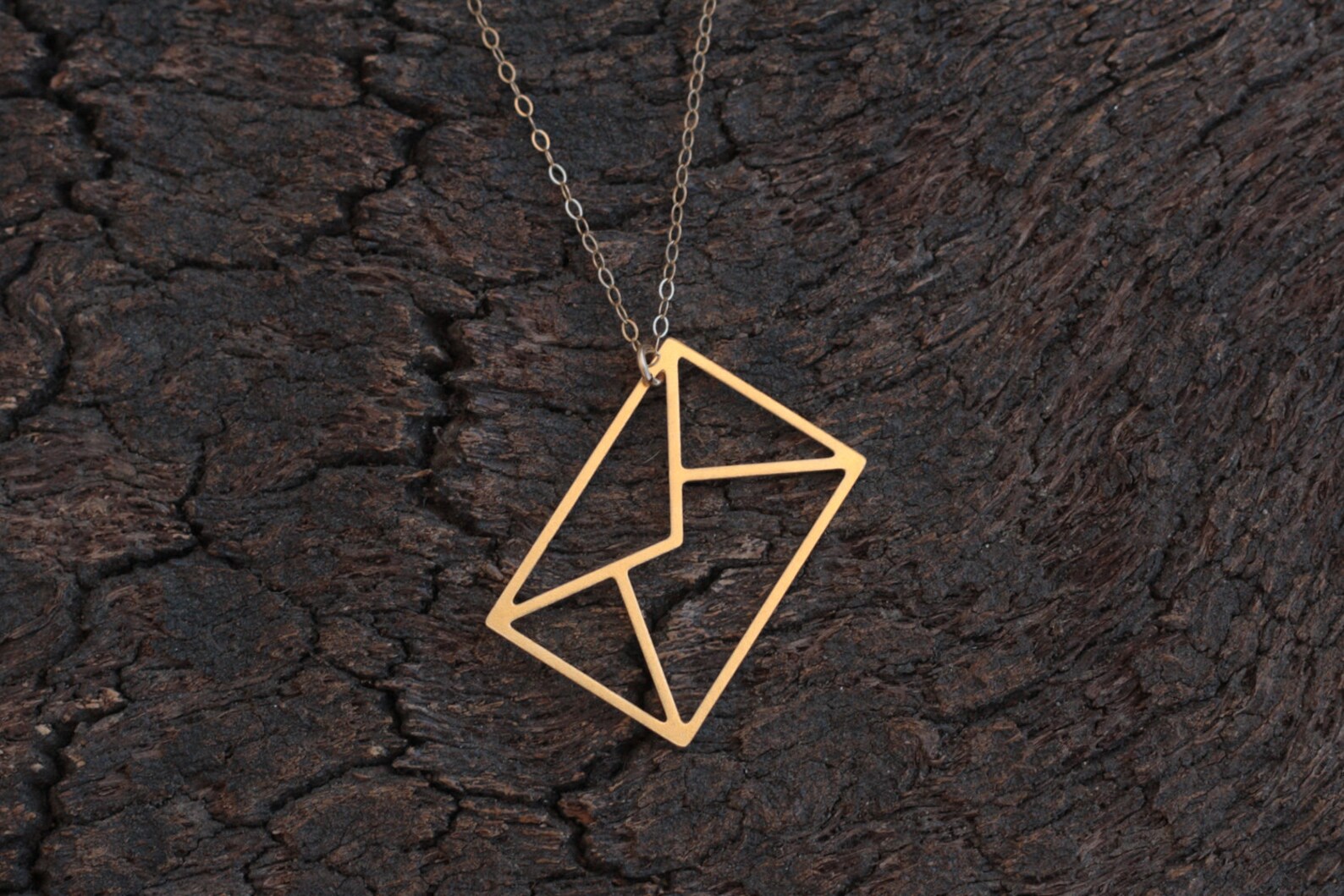 Gold Envelope Necklace I Love You Letter Envelope Jewelry - Etsy