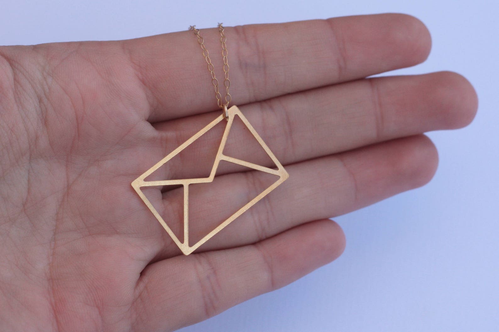 Gold Envelope Necklace I Love You Letter Envelope Jewelry - Etsy