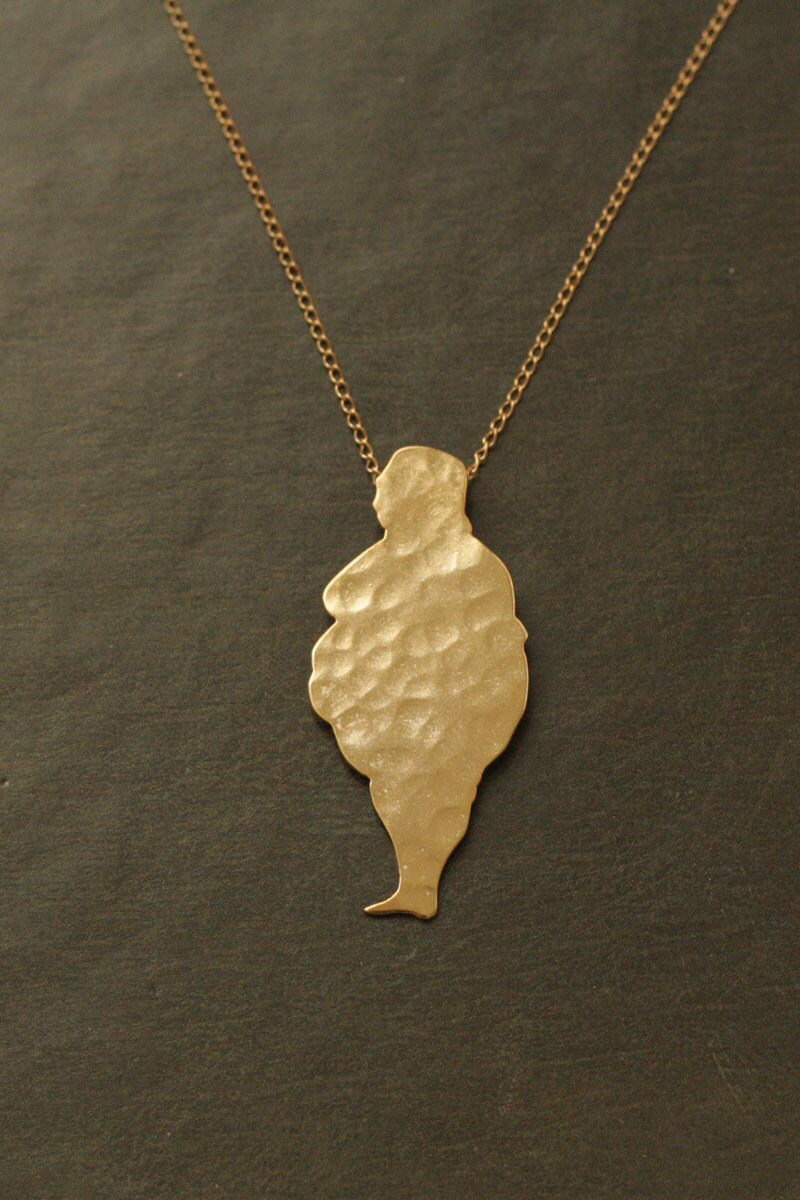 Fat Woman Necklace Woman Silhouette Charm Thick Chick | Etsy