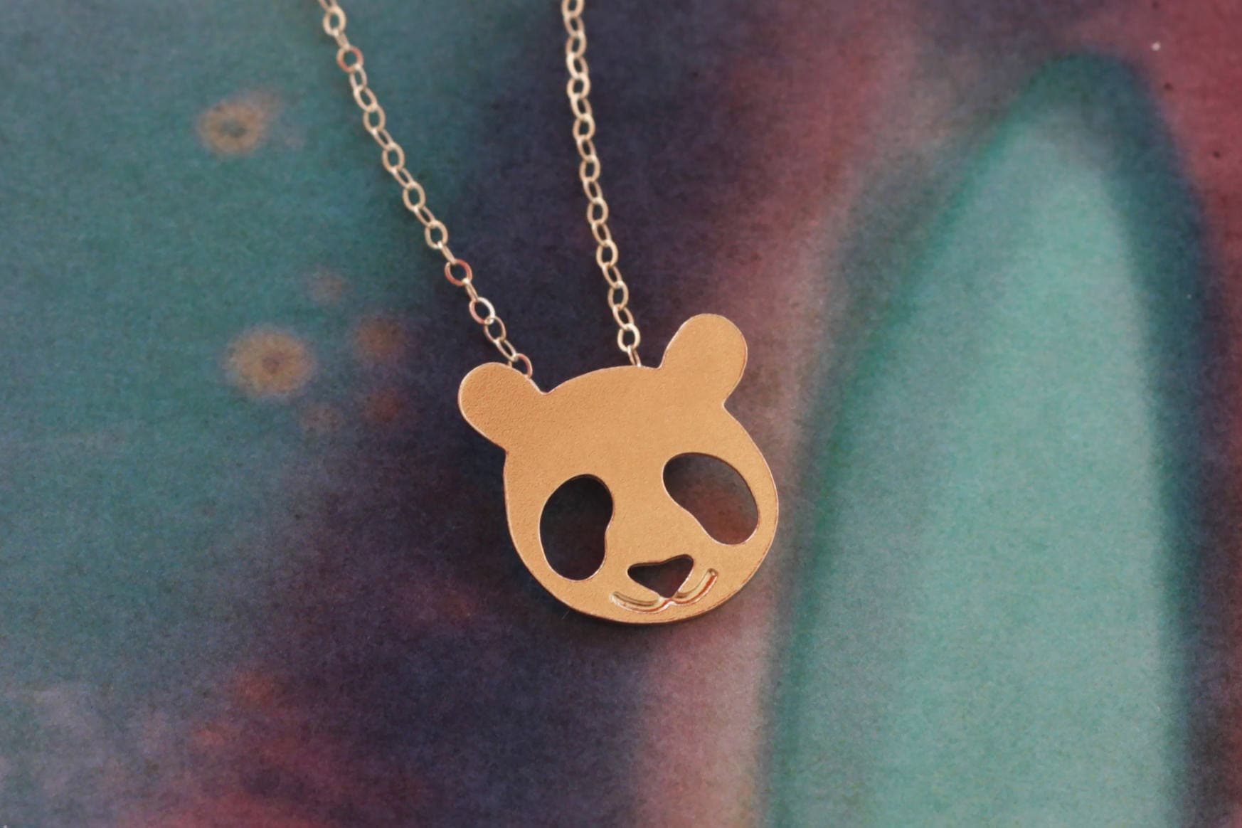 Gold Panda Necklace Panda Jewelry Gold Panda Cute Panda | Etsy