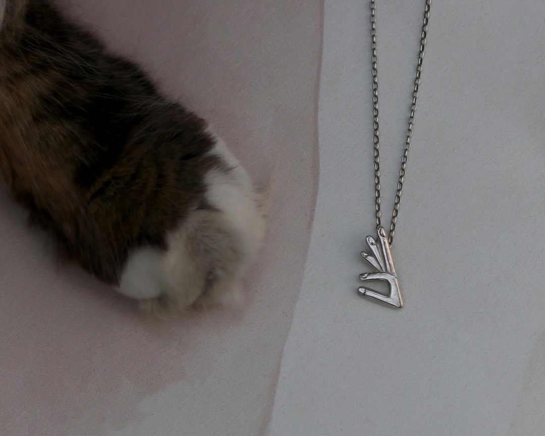 OK Hand Symbol, Sign Language Charm, Silver ASL Hand Pendant, Hand ...