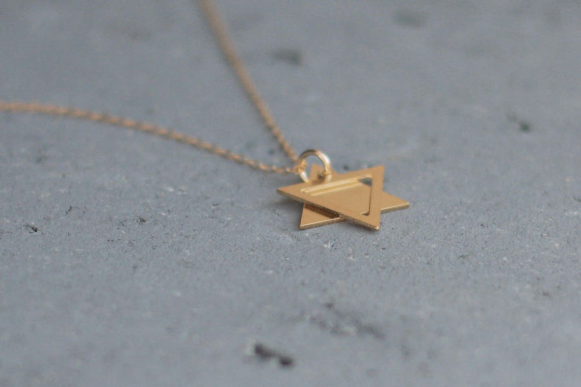 Star of David Necklace for Women Star of David Pendant Gold - Etsy