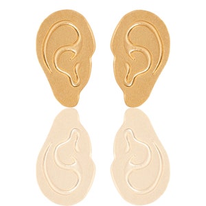 Ear Earrings for Ears, Human Ears Posts, Anatomical Jewelry, Weird ...