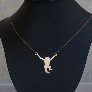 Gold Chimpanzee Monkey Necklace, Chimpanzee Charm, Monkey Pendant ...