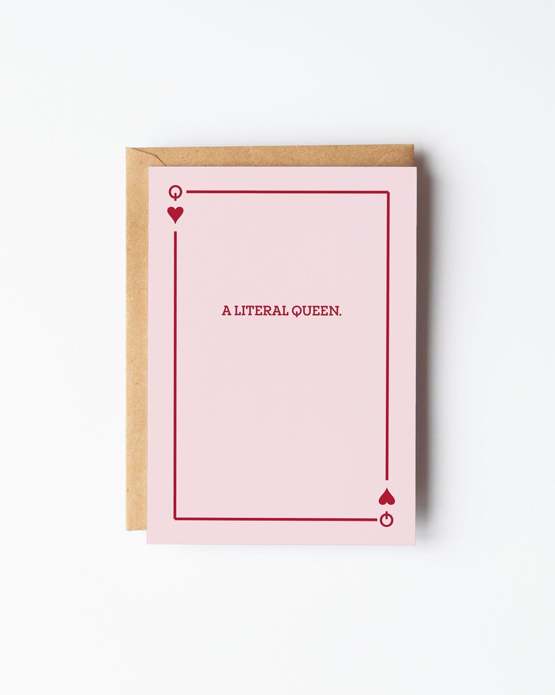 A Literal Queen Card | Galentine's Day Valetine's Pink Card - Etsy