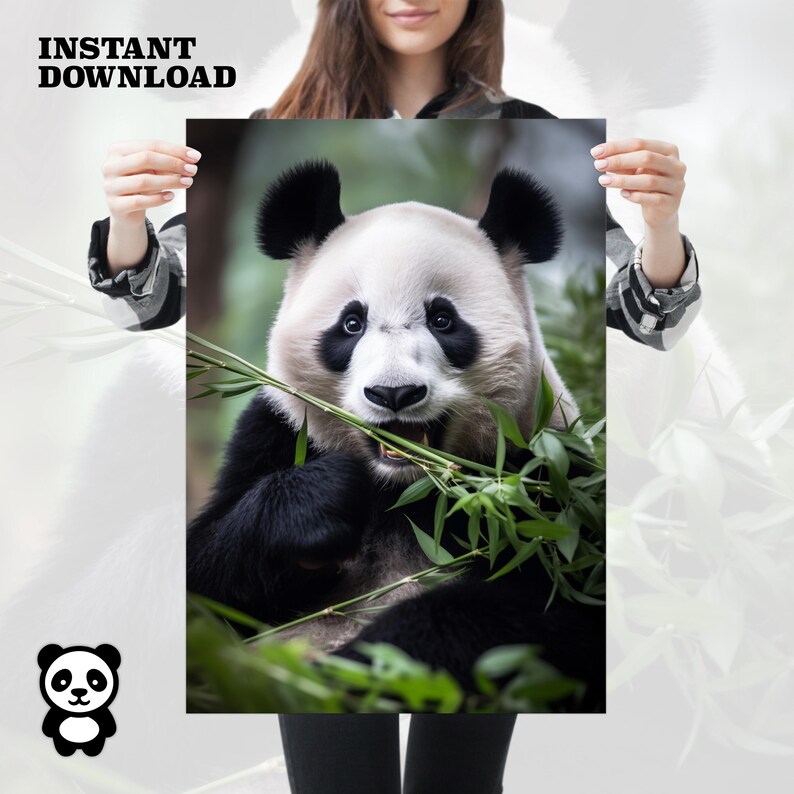 Panda Portrait Photography Print, Wildlife Wall Art (digital Download ...
