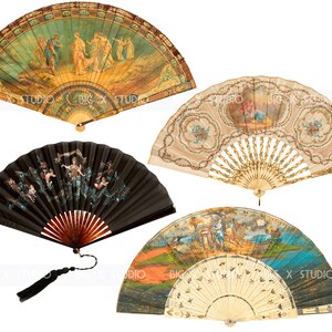 Ornate Victorian Fan Images / Digital Download / Commercial Use ...