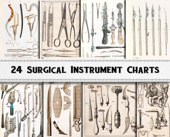 Surgical Instrument Chart Images / Vintage Medical / Digital - Etsy