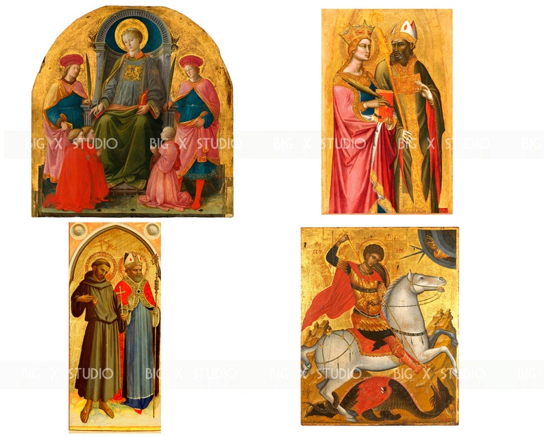 Gold Icons of Saints Images Set 2 / Digital Download / Commercial Use ...